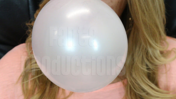Cassandra Blowing Bubbles in Peach Top & Watch - Fanta Productions